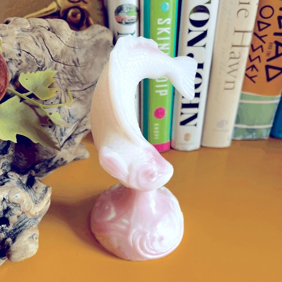 Fenton | Art | Fenton Rosalene Jumping Trout Fish Le 78200 593re | Poshmark